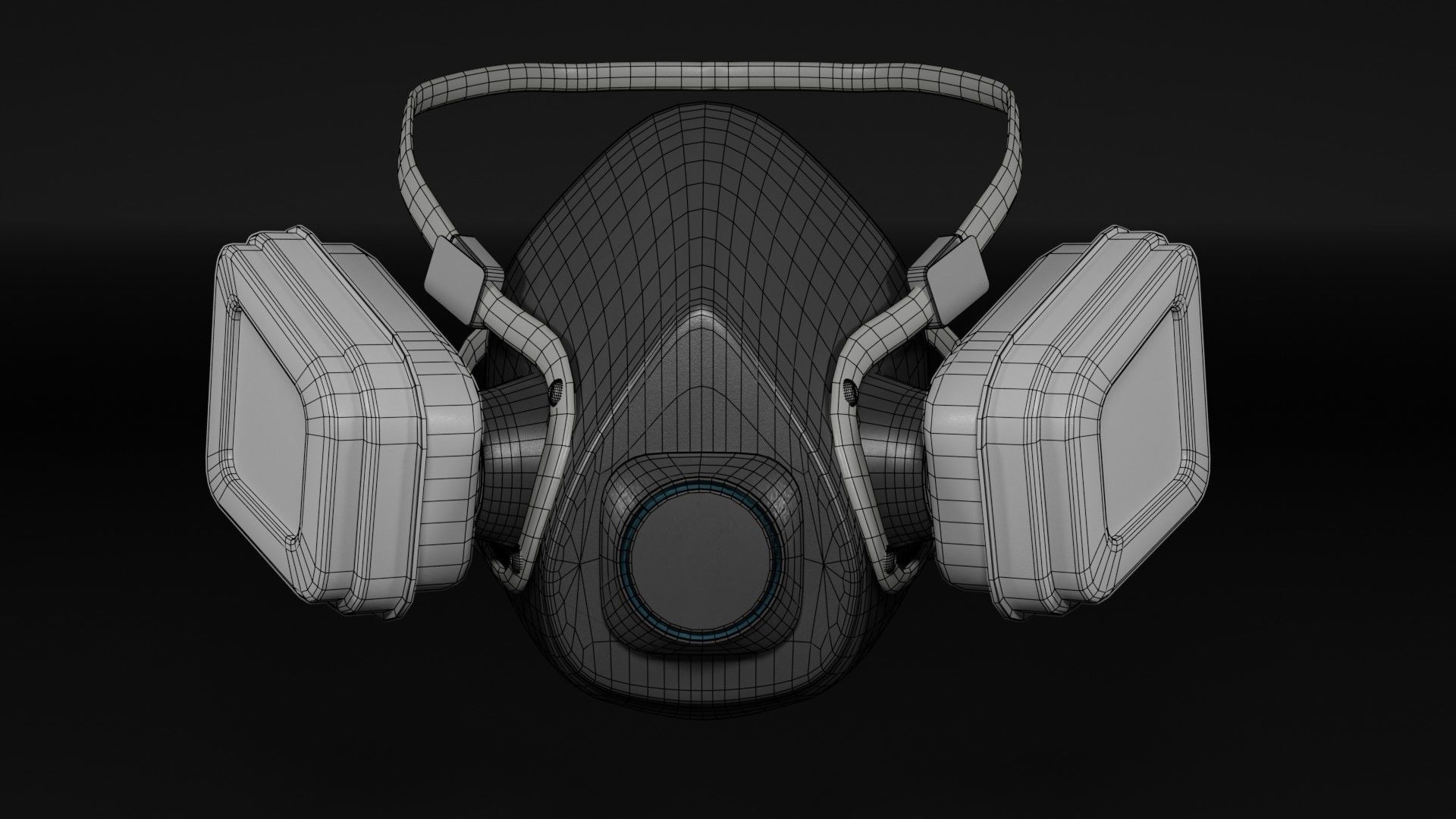 3D model gas mask low-poly VR / AR / low-poly | CGTrader