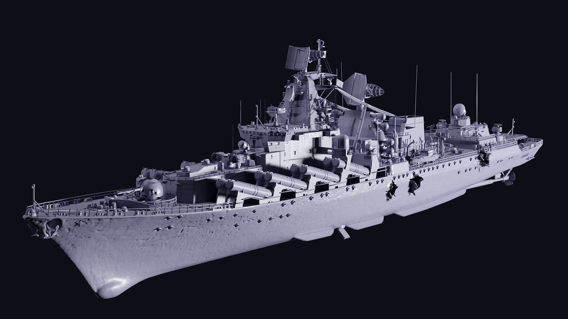 Russian warship 3D model 3D printable | CGTrader