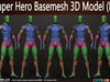 3D model Super Hero Base-mesh Male 3D Model Vol 01 VR / AR / low-poly ...