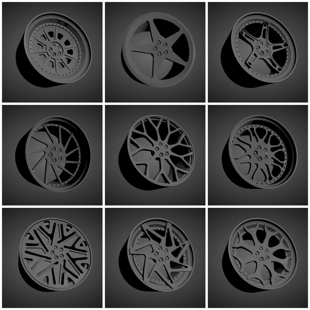 More than 350 Classic scalable and printable rims 3D Model Collection ...