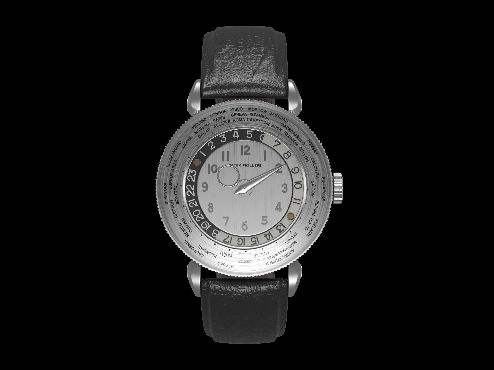 Patek Philippe Platinum World Time 1415 3D model | CGTrader
