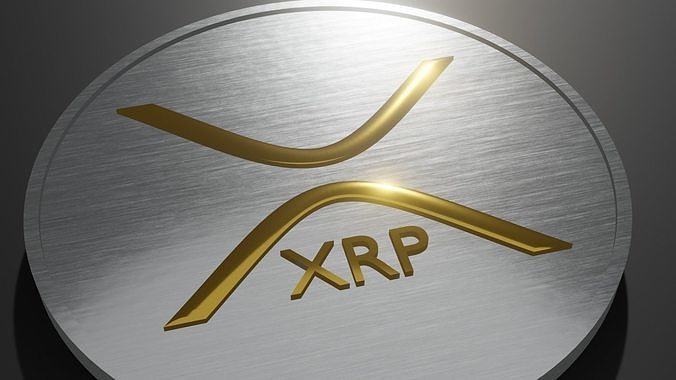 Gold Coin XRP 3D model | CGTrader