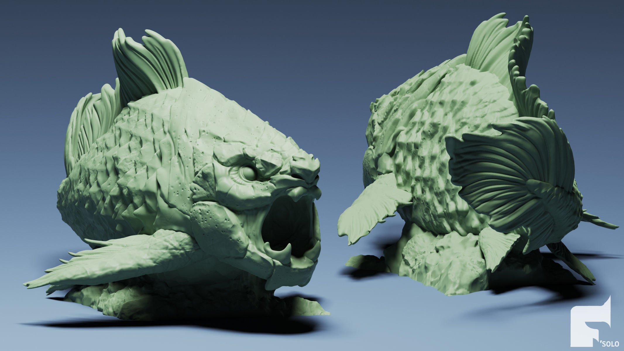 Dunkleosteus Monster 3D model 3D printable | CGTrader
