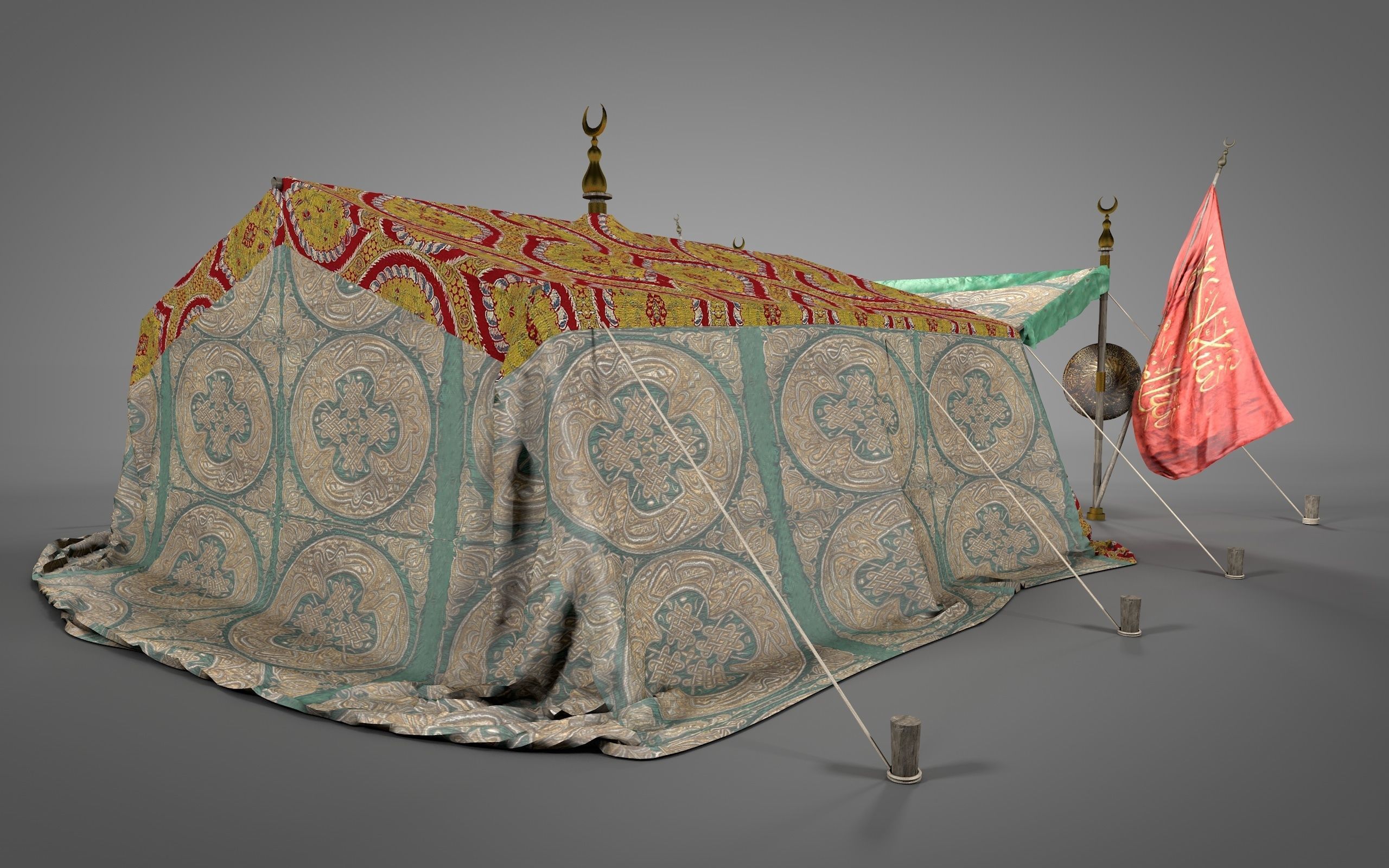 Medieval ottoman sultan war tent 3D model | CGTrader
