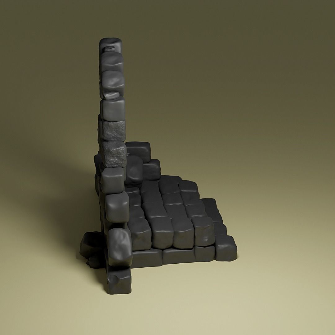 warhammer 40k ruin wall terrain free 3D model 3D printable | CGTrader