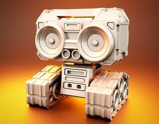 Robo-Tank 3D Print model robot with speakers 3D model 3D printable ...