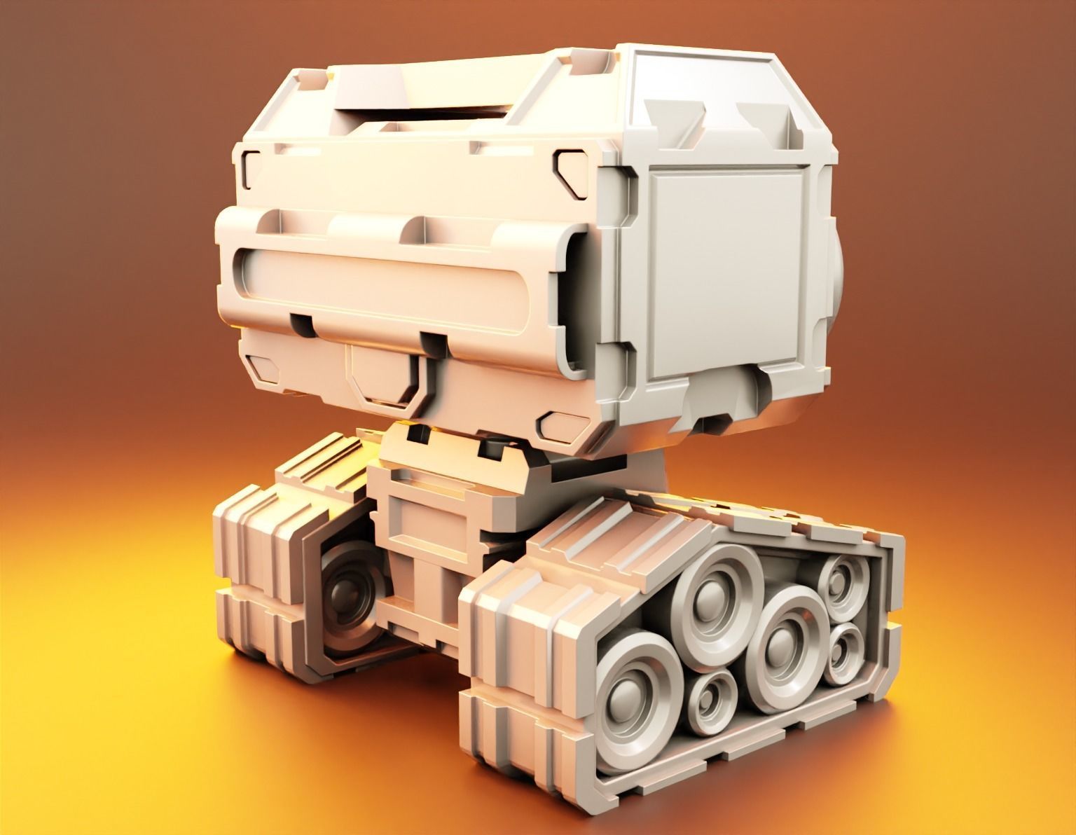 Robo-Tank 3D Print model robot with speakers 3D model 3D printable ...