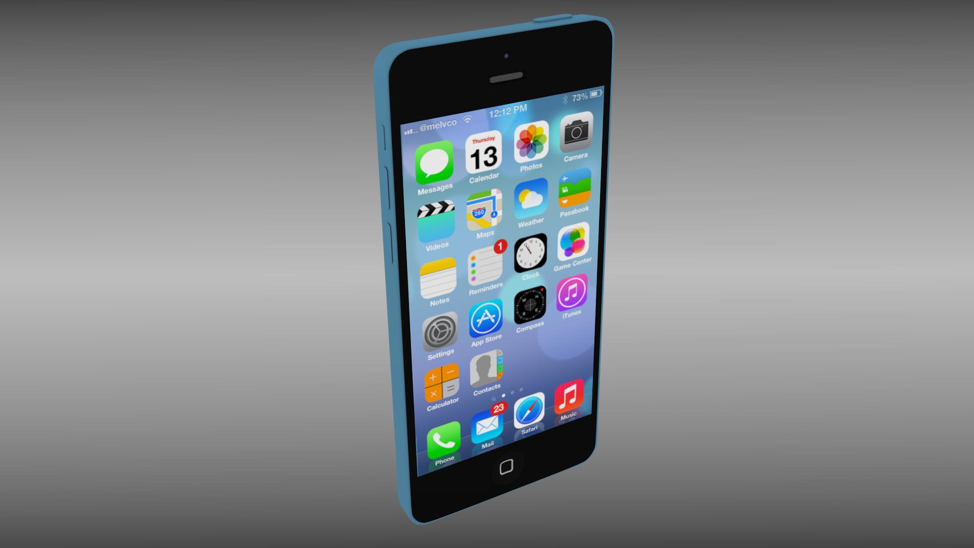 Iphone 5 collection different colored iphones 3D model | CGTrader