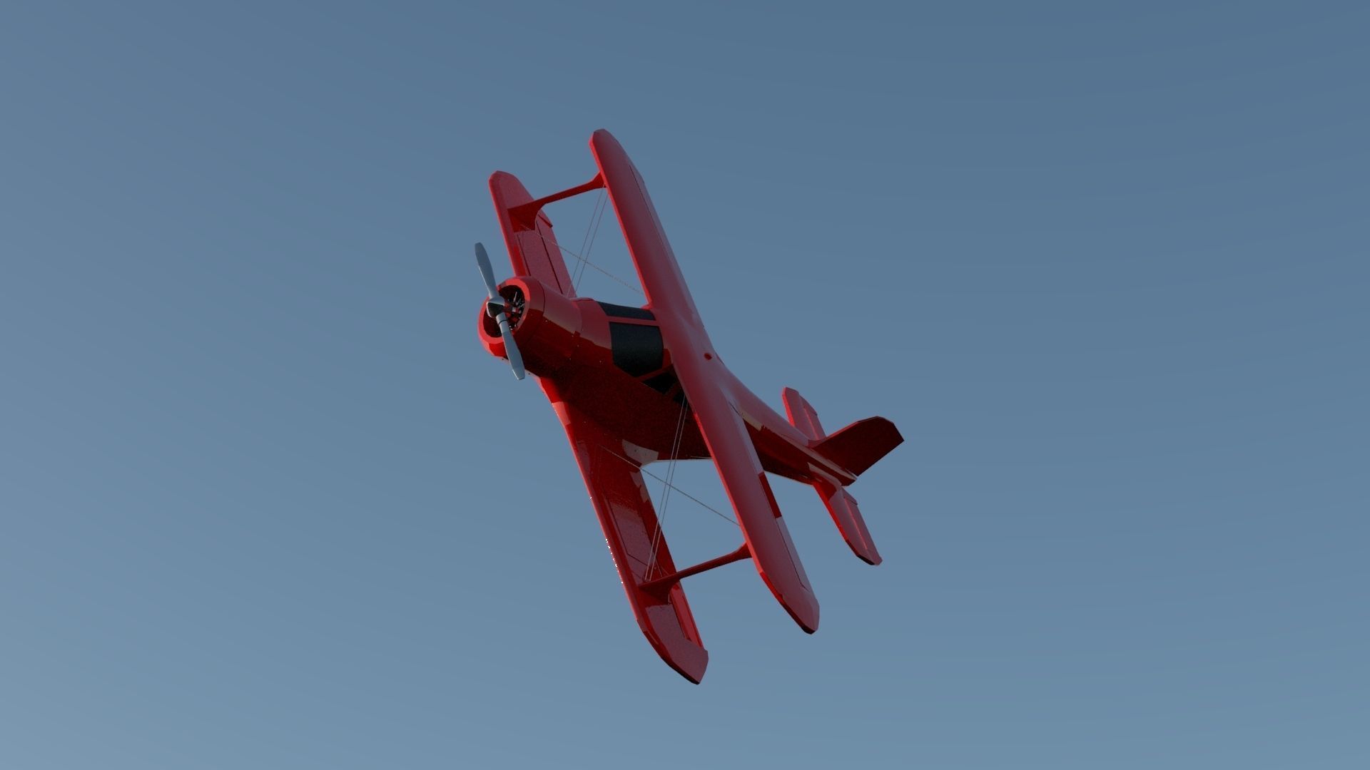 Airplane Beechcraft Model 17 Staggerwing free VR / AR / low-poly 3D ...