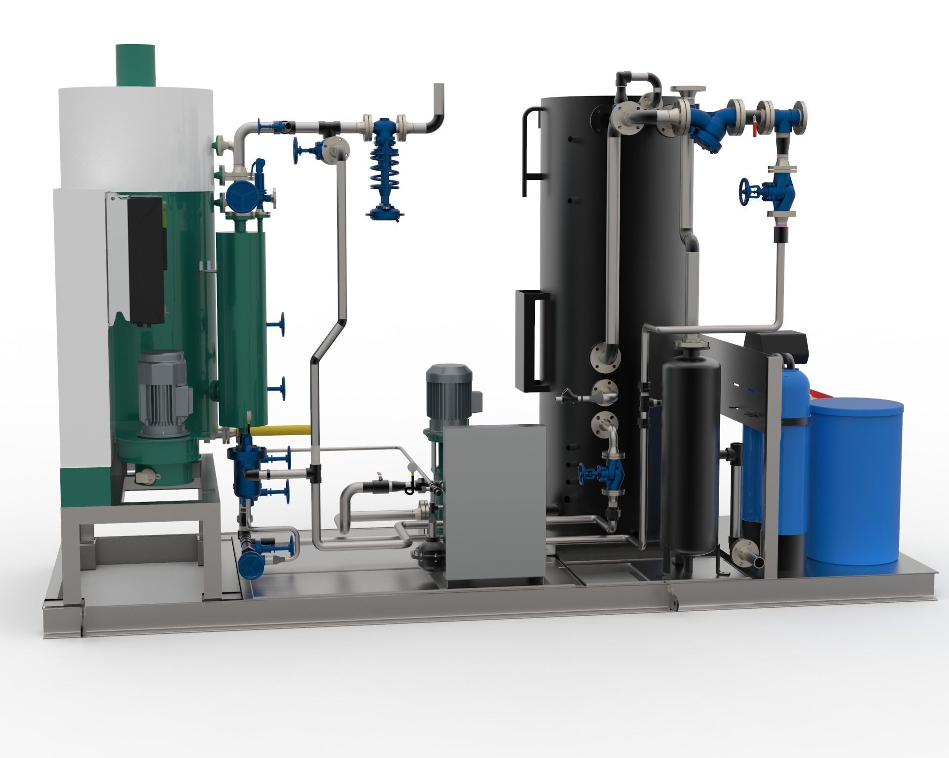 FIRED STEAM GENERATOR SKID 3D model | CGTrader