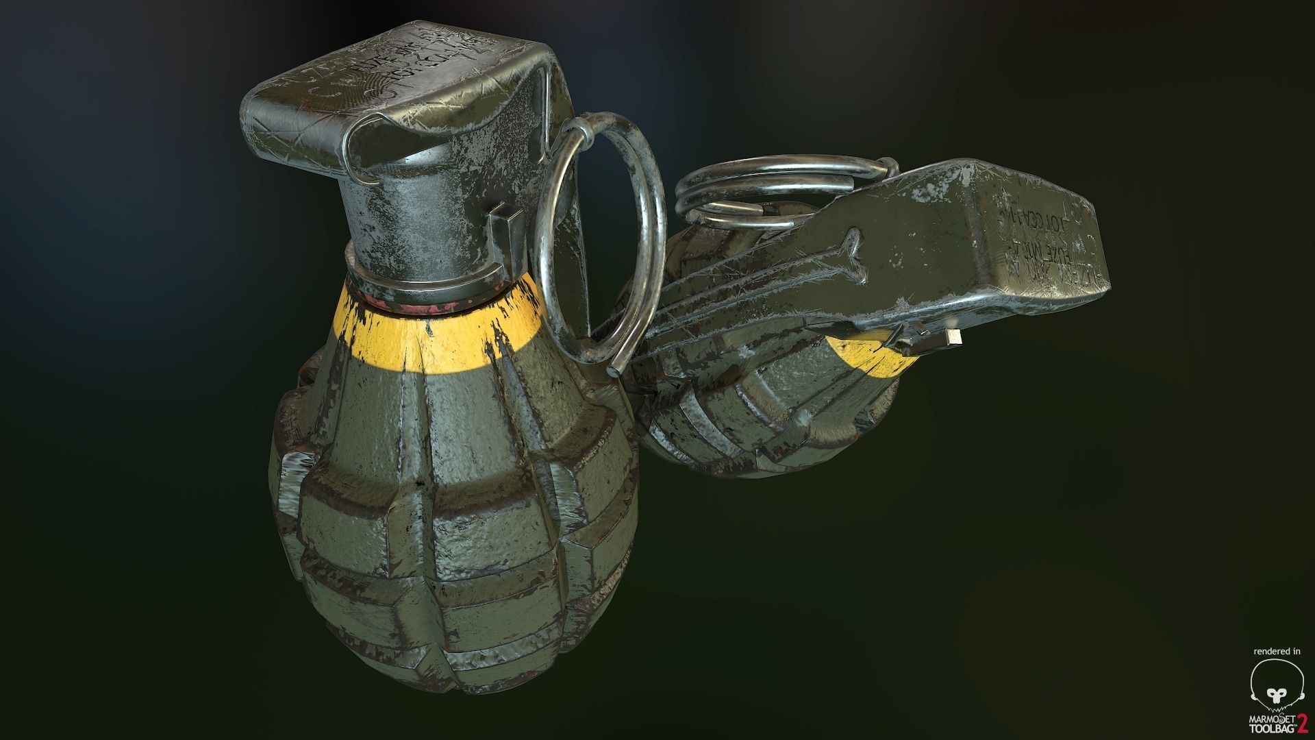 3D model MK2 Pineapple Fragmentation grenade VR / AR / low-poly | CGTrader