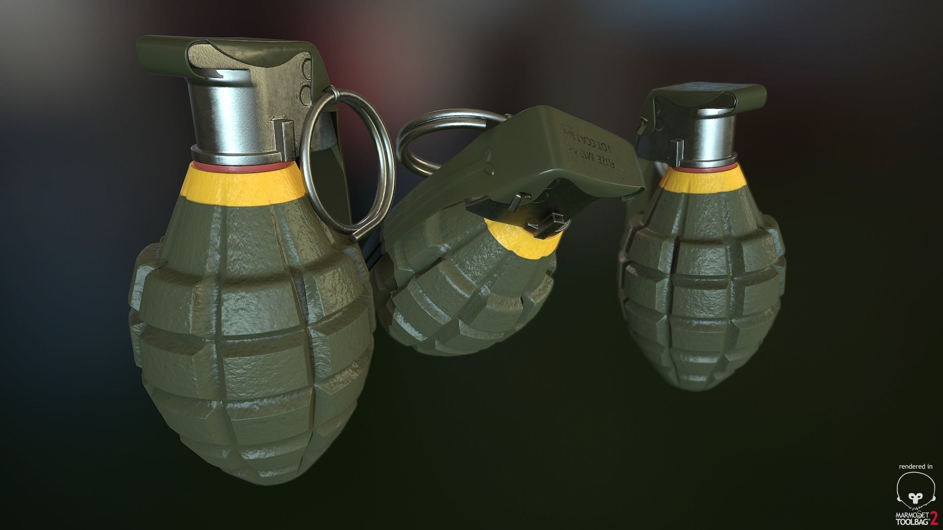 3D model MK2 Pineapple Fragmentation grenade VR / AR / low-poly | CGTrader