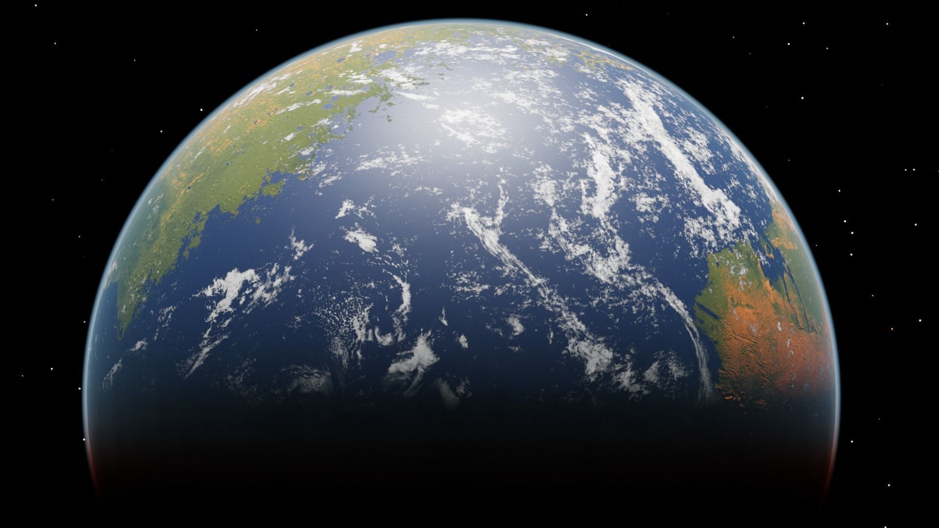 3D model Terraformed Mars 6k textures low poly VR / AR / low-poly ...