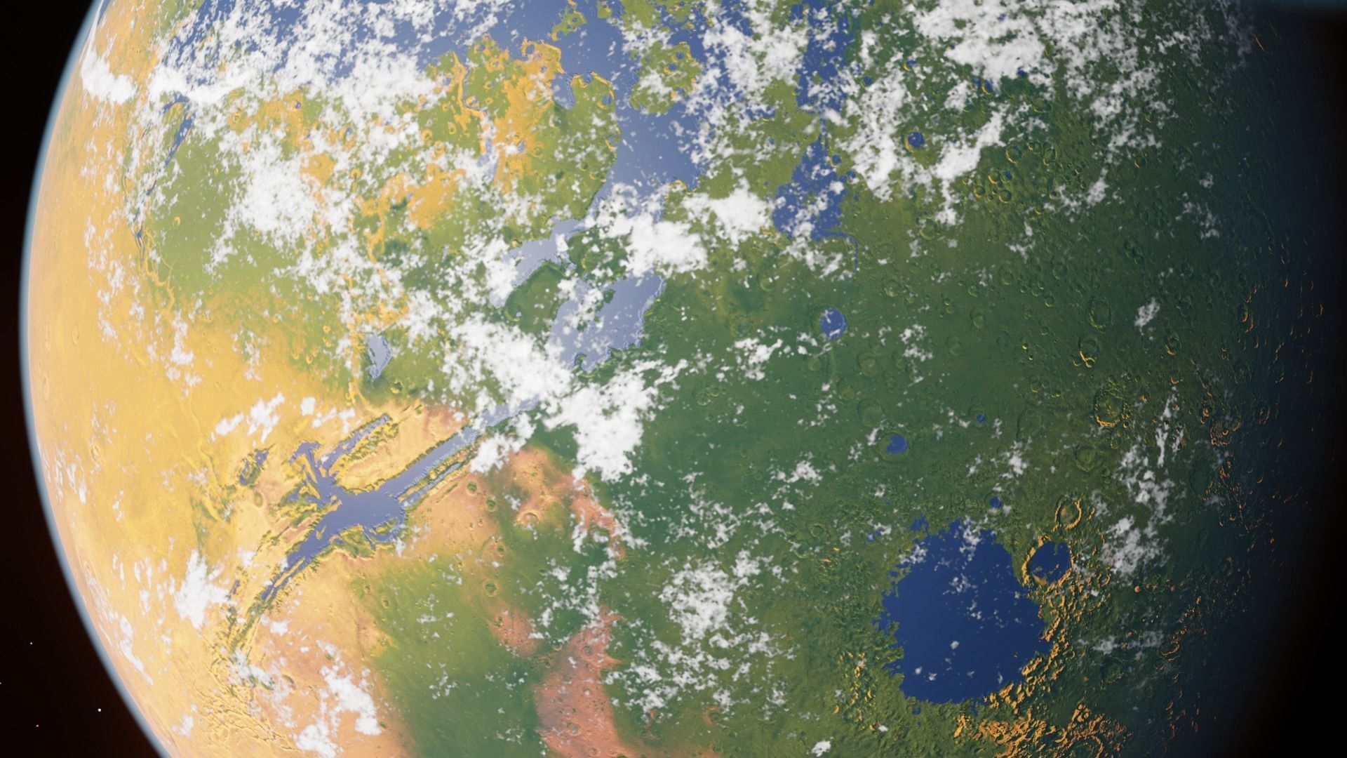 3D model Terraformed Mars 6k textures low poly VR / AR / low-poly ...