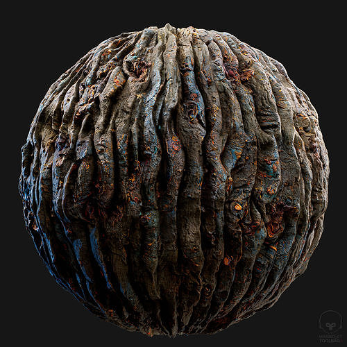 Blue Fantasy Tree Bark Texture | CGTrader