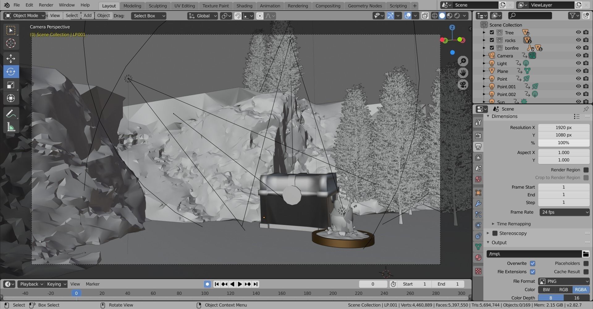 Night Jungle Scene 3D model | CGTrader
