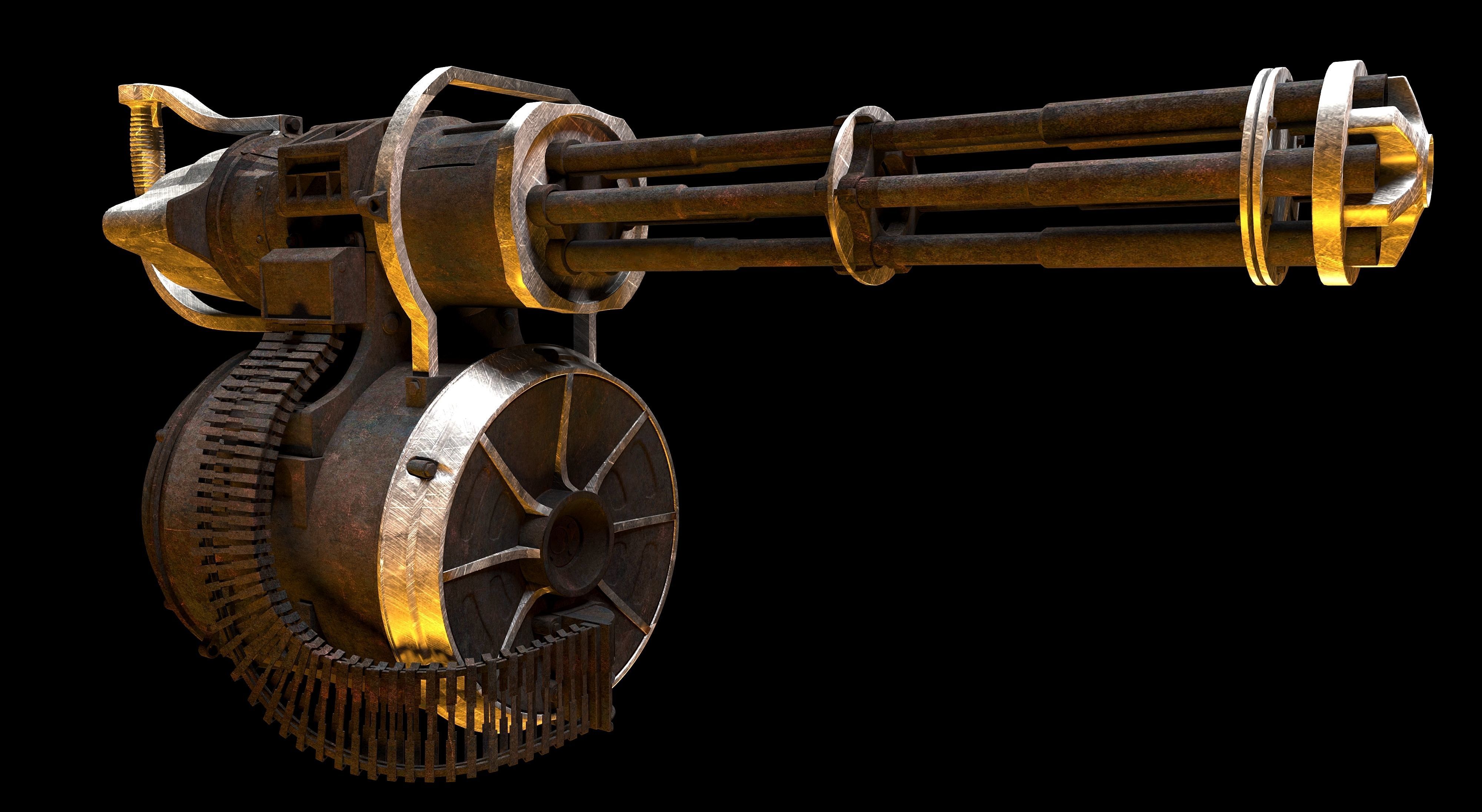 Mini Machine Gun 3D model | CGTrader