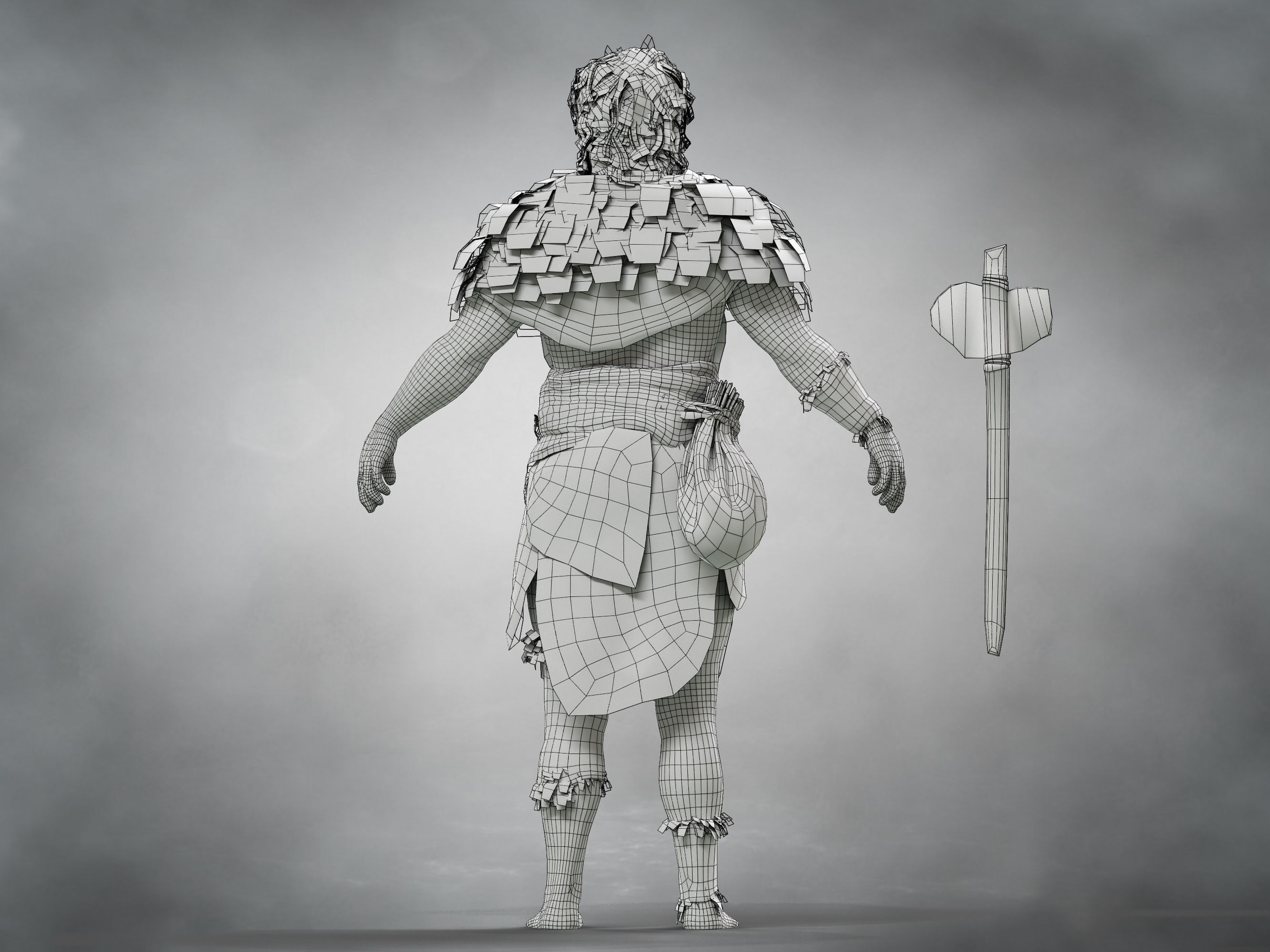 3D model Caveman VR / AR / low-poly rigged | CGTrader