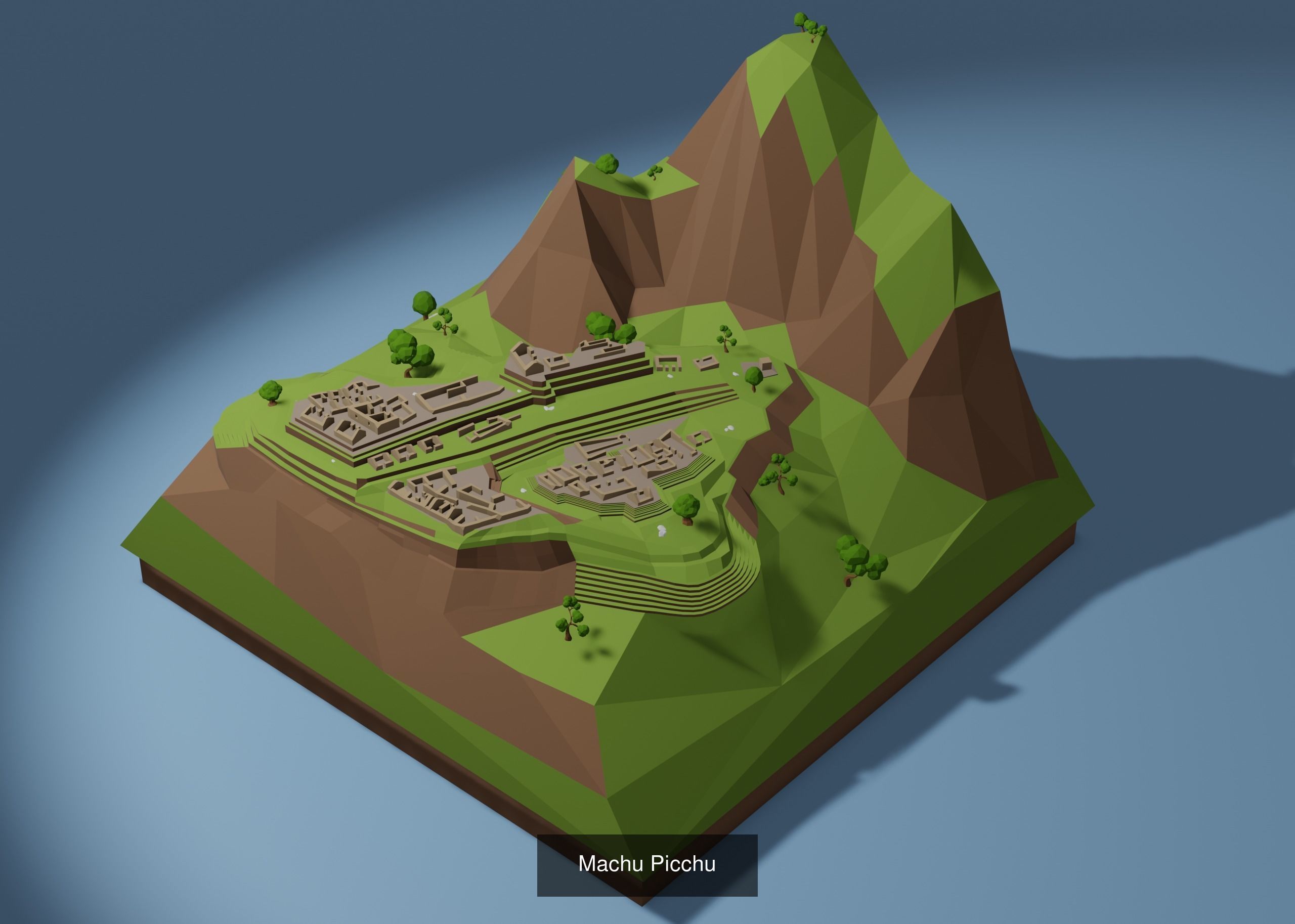 3D Model Collection Landmarks Low-poly 3D model great wall of china VR ...