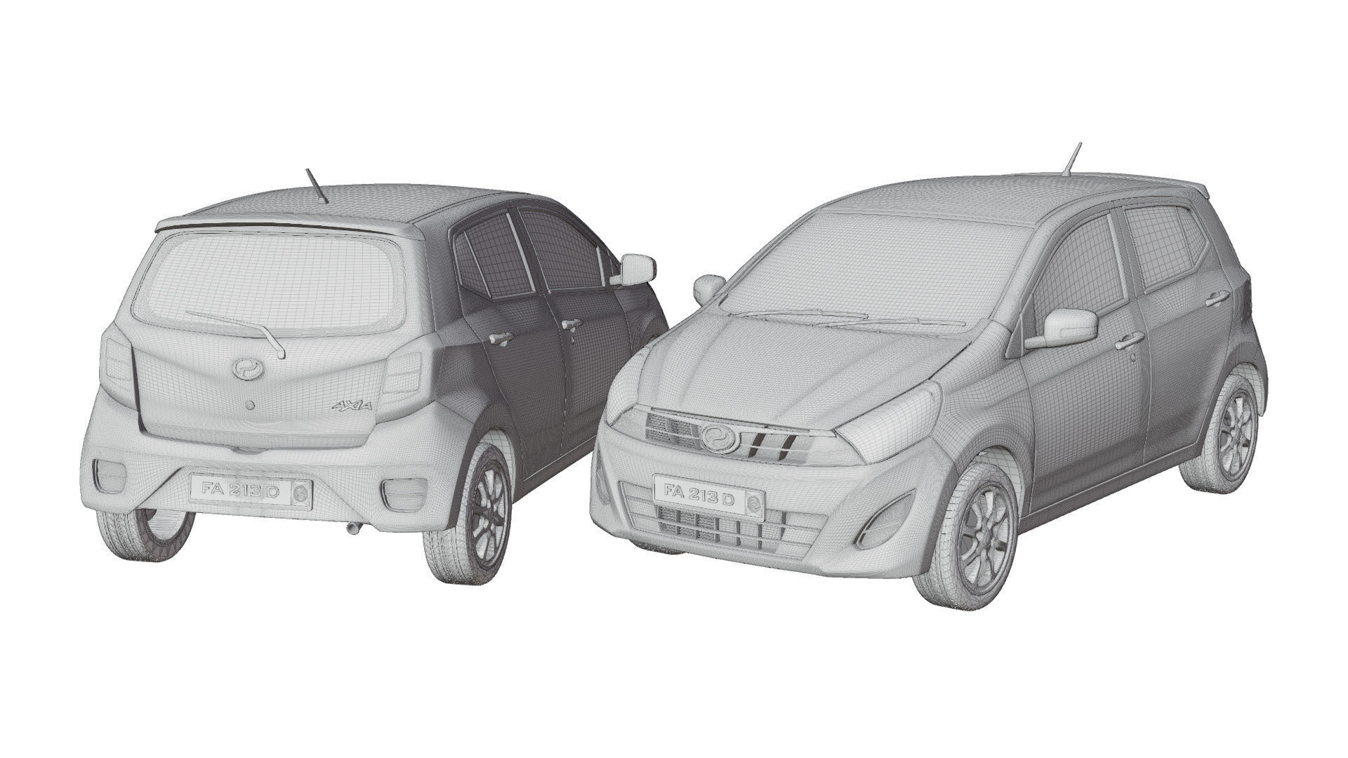 Perodua Axia 3D model | CGTrader