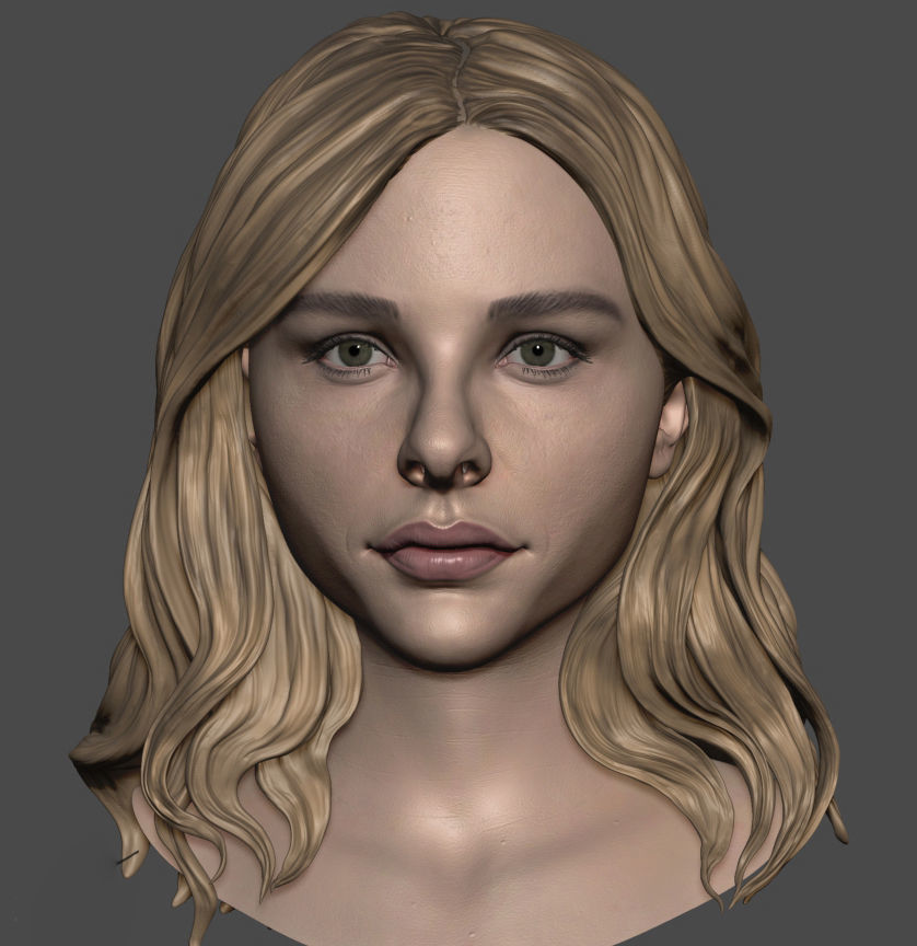 Chloe Grace Moretz 3d sculpt 3D model | CGTrader
