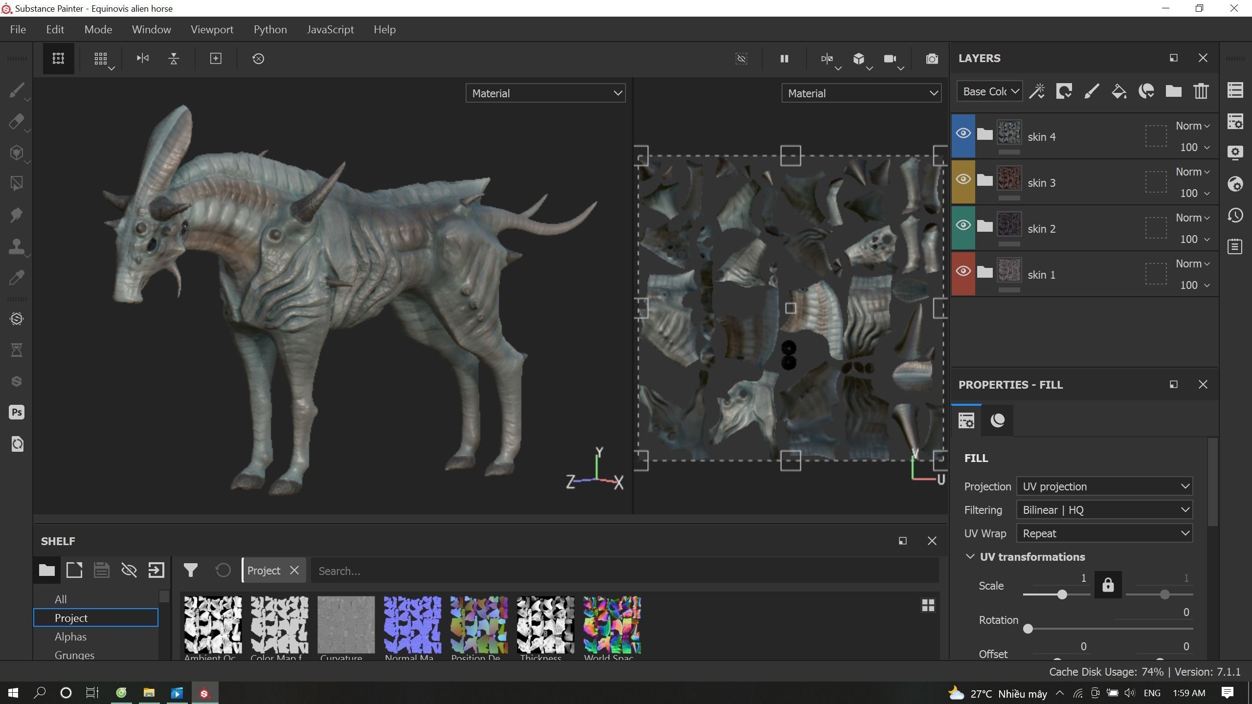 3D model Alien horse creature VR / AR / low-poly | CGTrader