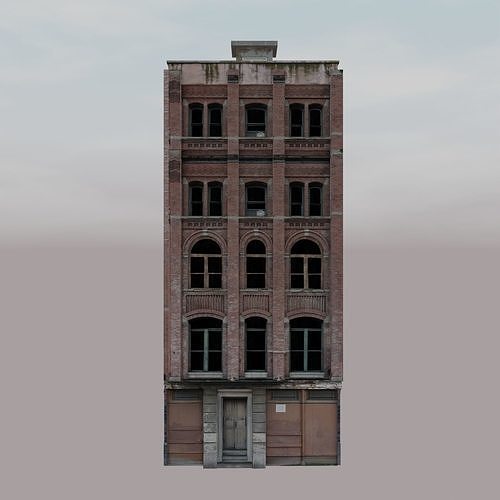 Brick Block Building free 3D model | CGTrader
