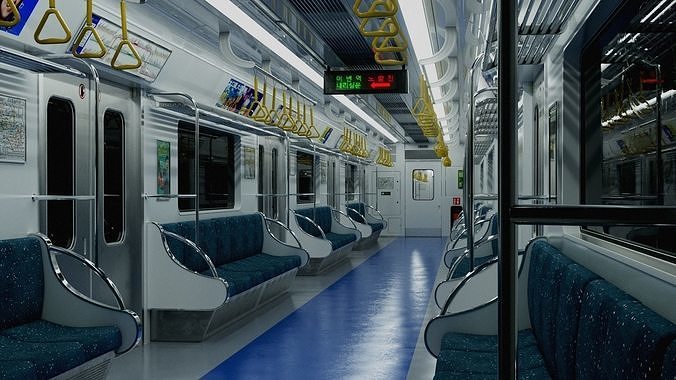 Subway Train Interior 3D model | CGTrader