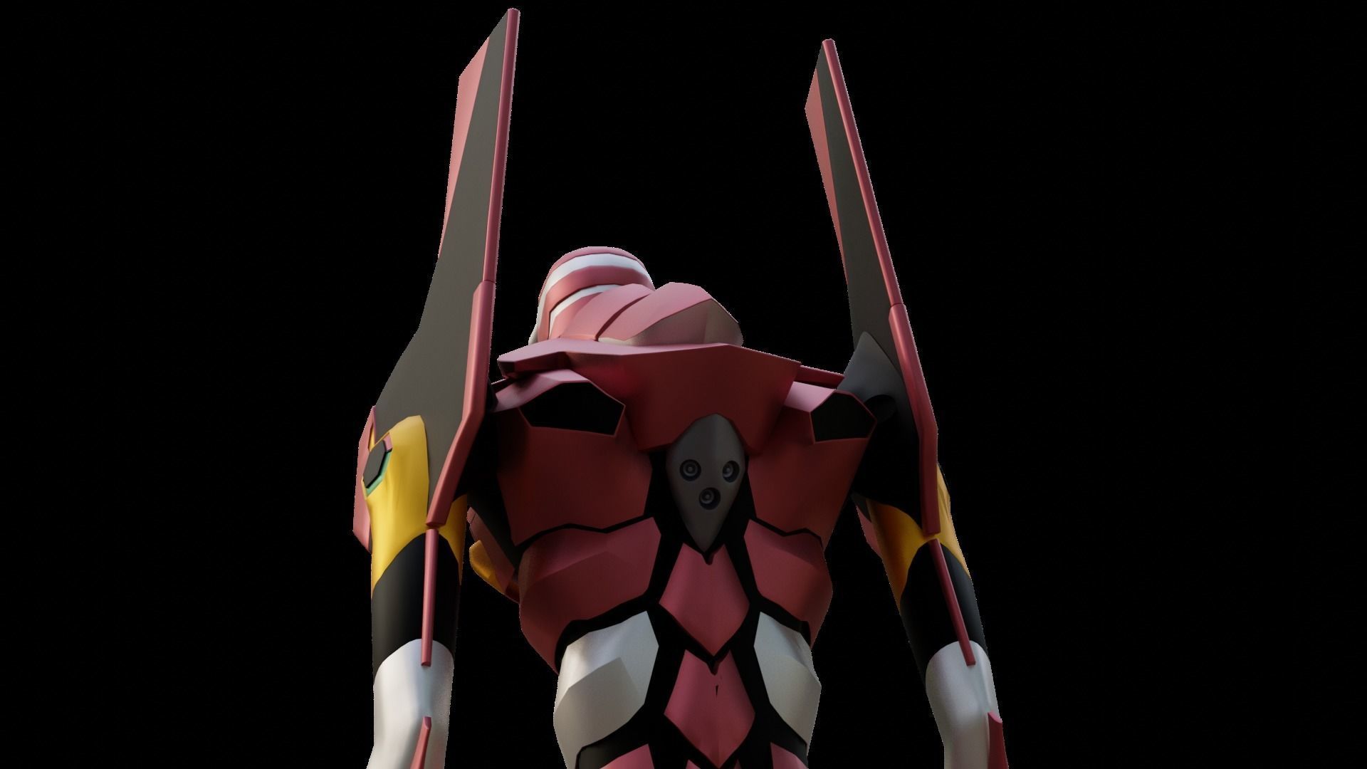 3D model Rigged EVA 02 Unit Neon Genesis Evangelion Low-poly VR / AR ...