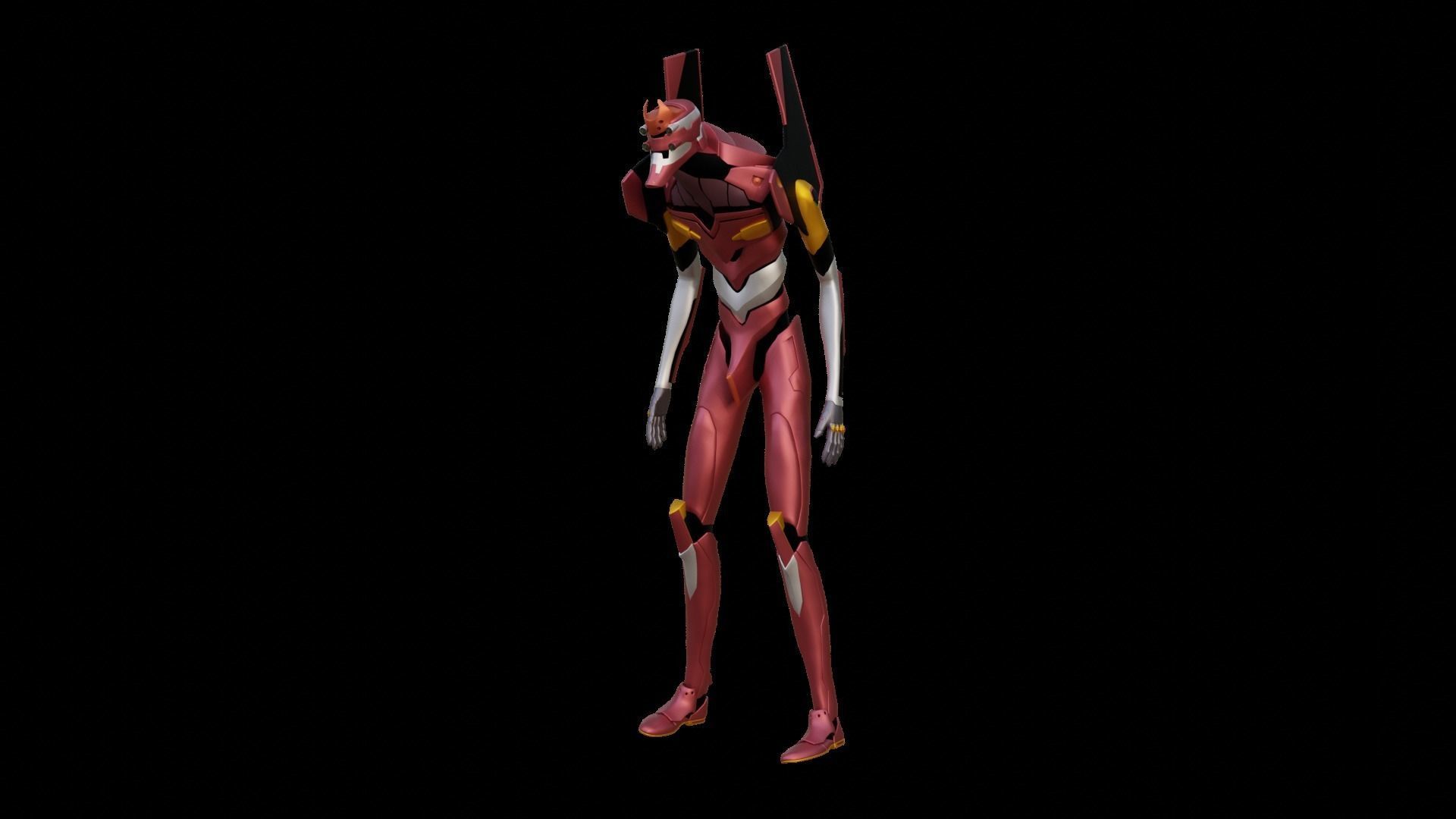 3D model Rigged EVA 02 Unit Neon Genesis Evangelion Low-poly VR / AR ...