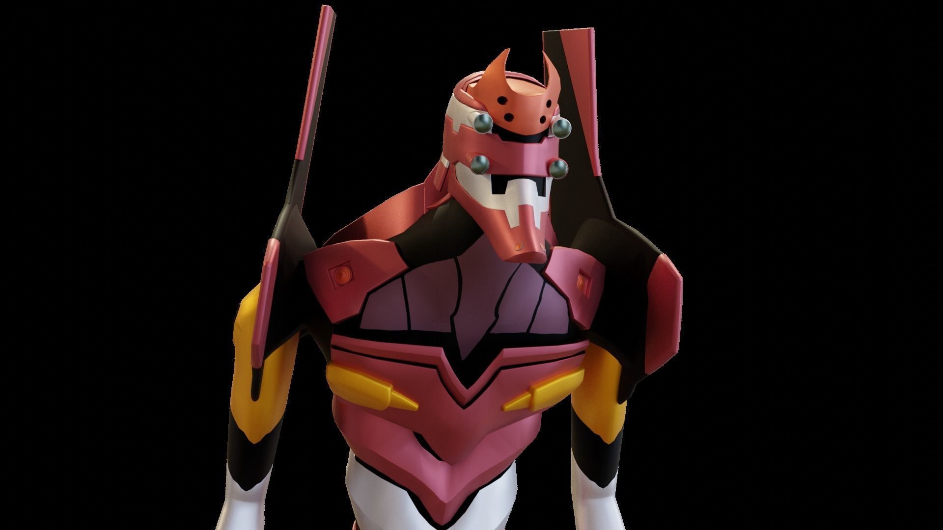 3D model Rigged EVA 02 Unit Neon Genesis Evangelion Low-poly VR / AR ...