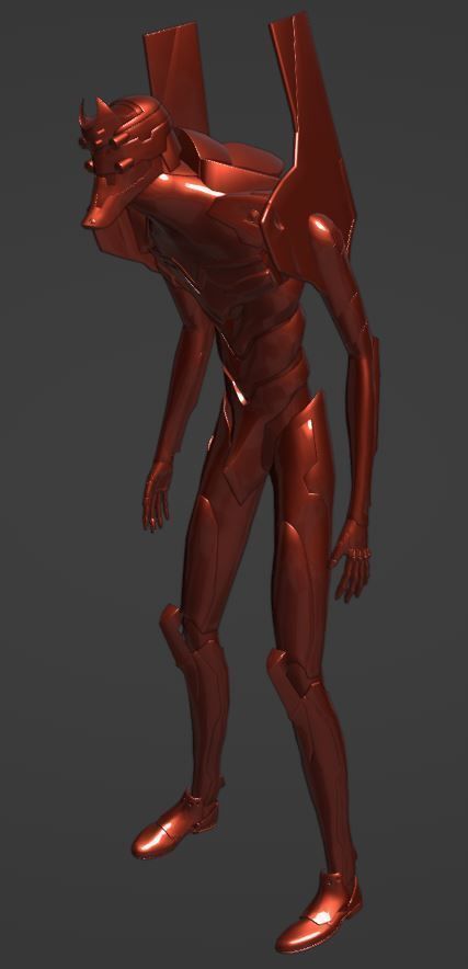 3D model Rigged EVA 02 Unit Neon Genesis Evangelion Low-poly VR / AR ...
