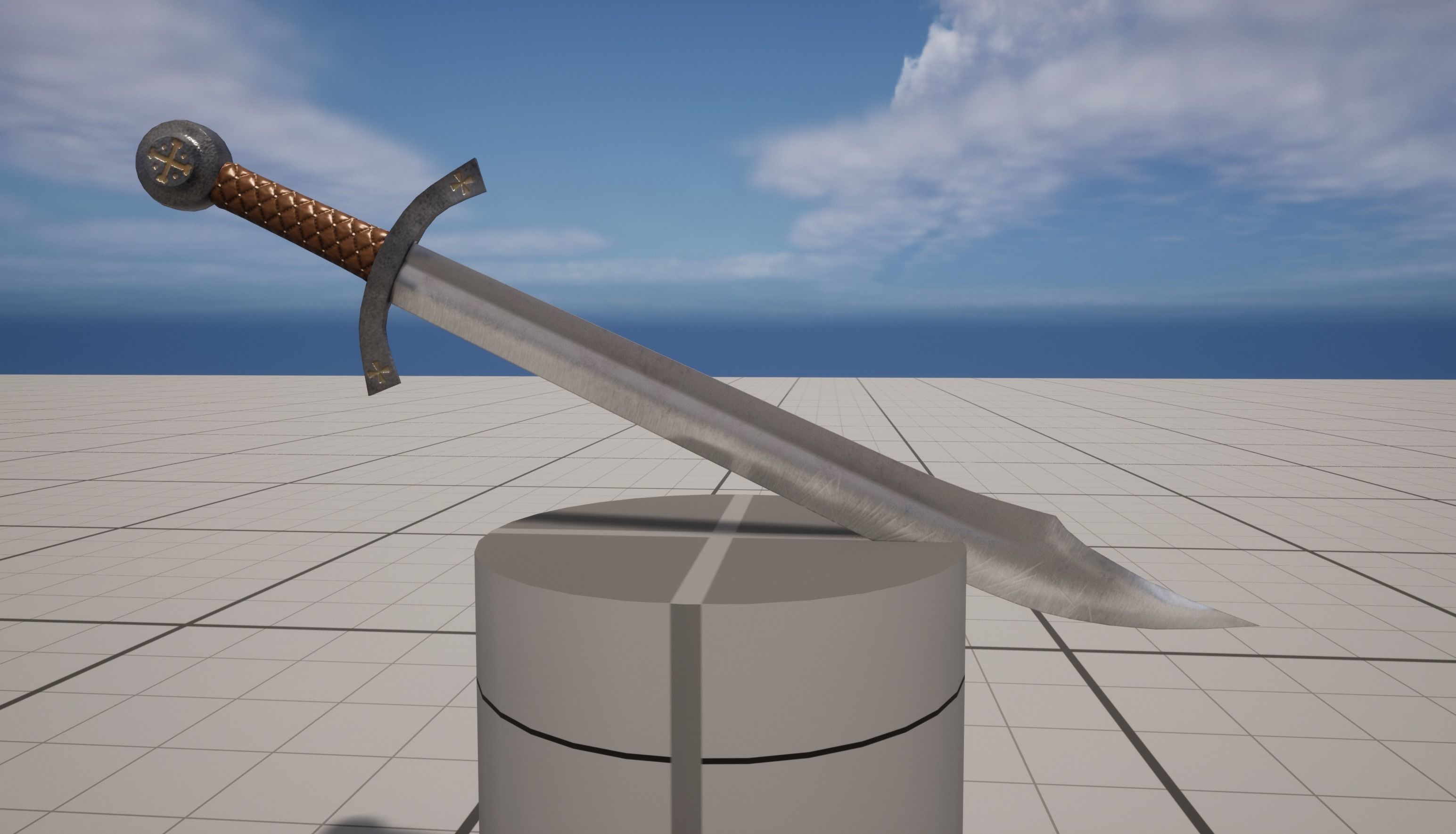 Falchion sword v1 free VR / AR / low-poly 3D model | CGTrader