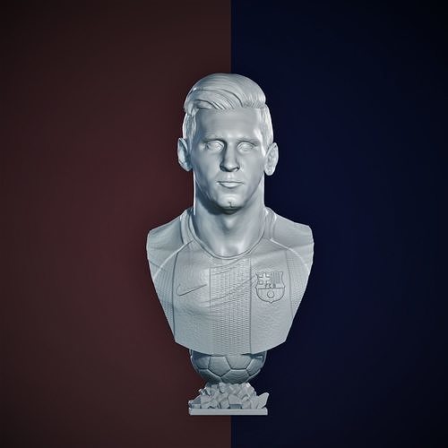 Lionel Messi 3d bust for printing 3D model 3D printable | CGTrader