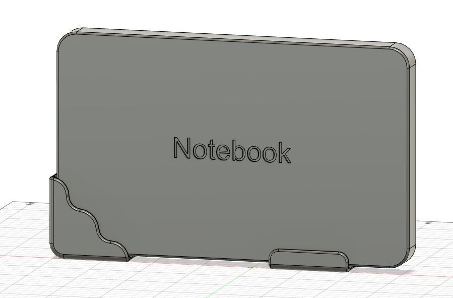 NOTEBOOK WALL MOUNT - MAX 27 MM THICK 3D model 3D printable | CGTrader