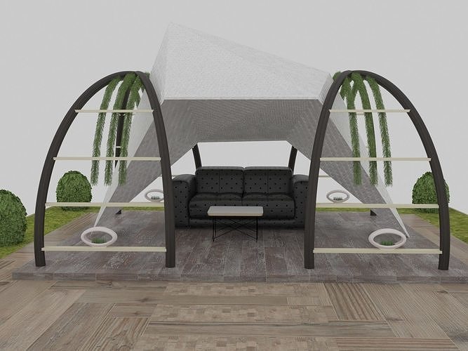 outdoor seating 3D model animated | CGTrader