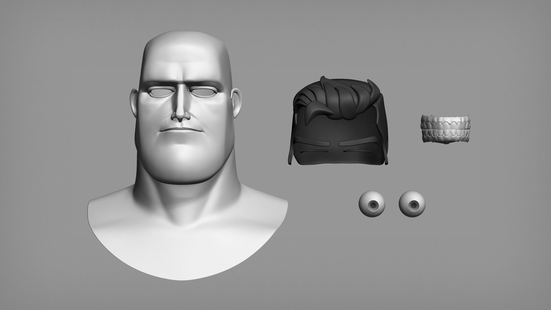 Male and female cartoon characters base mesh 3D model | CGTrader