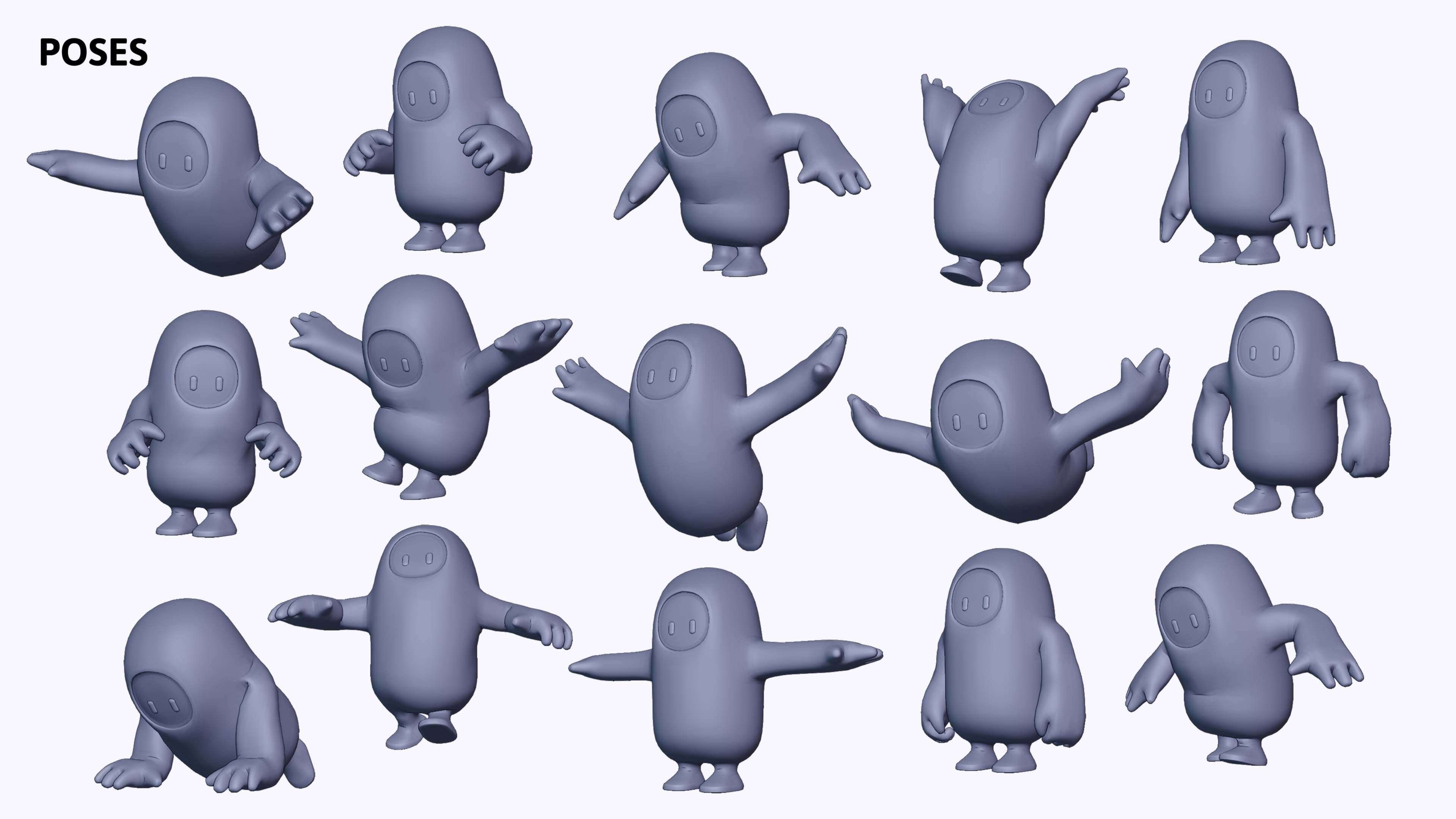 3D model FallGuy Character Rig VR / AR / low-poly | CGTrader