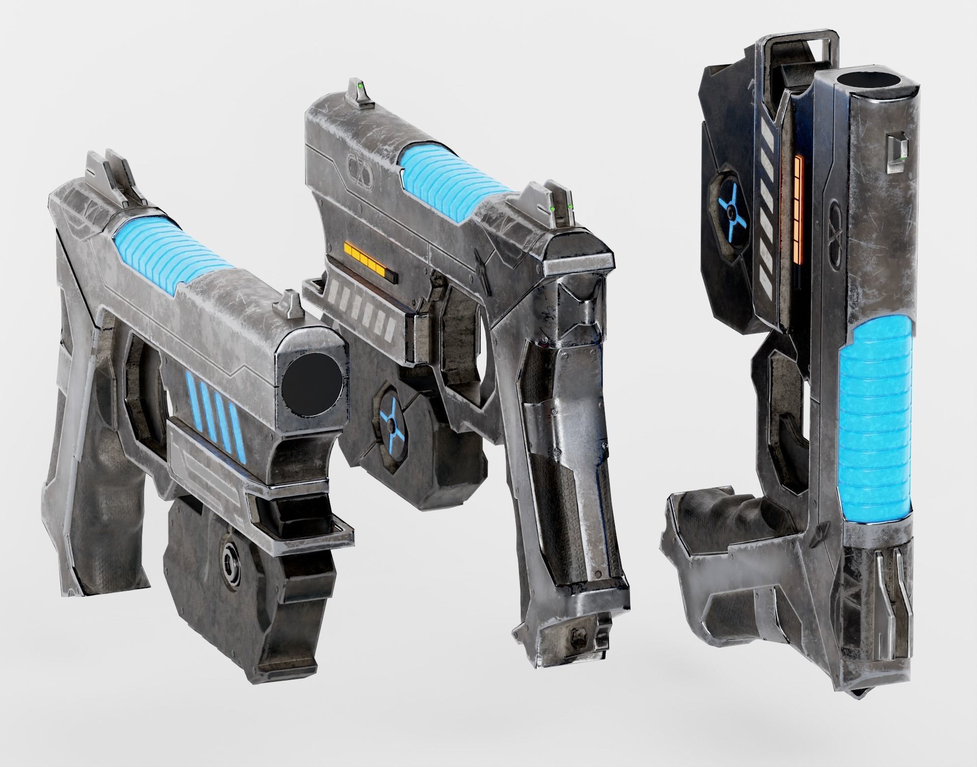Sci-fi futuristic automatic plasmagun pistol da1 free VR / AR / low ...