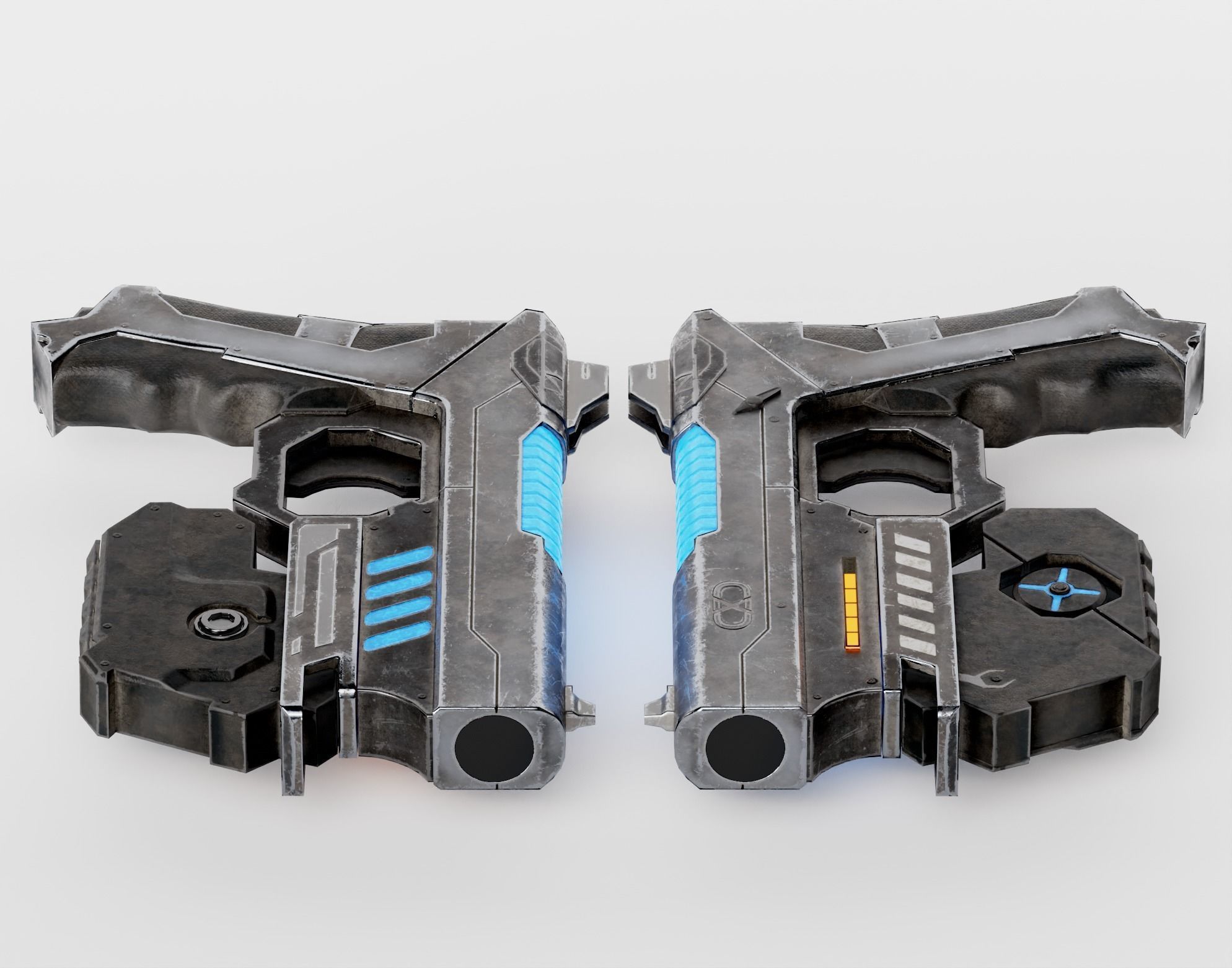 Sci-fi futuristic automatic plasmagun pistol da1 free VR / AR / low ...