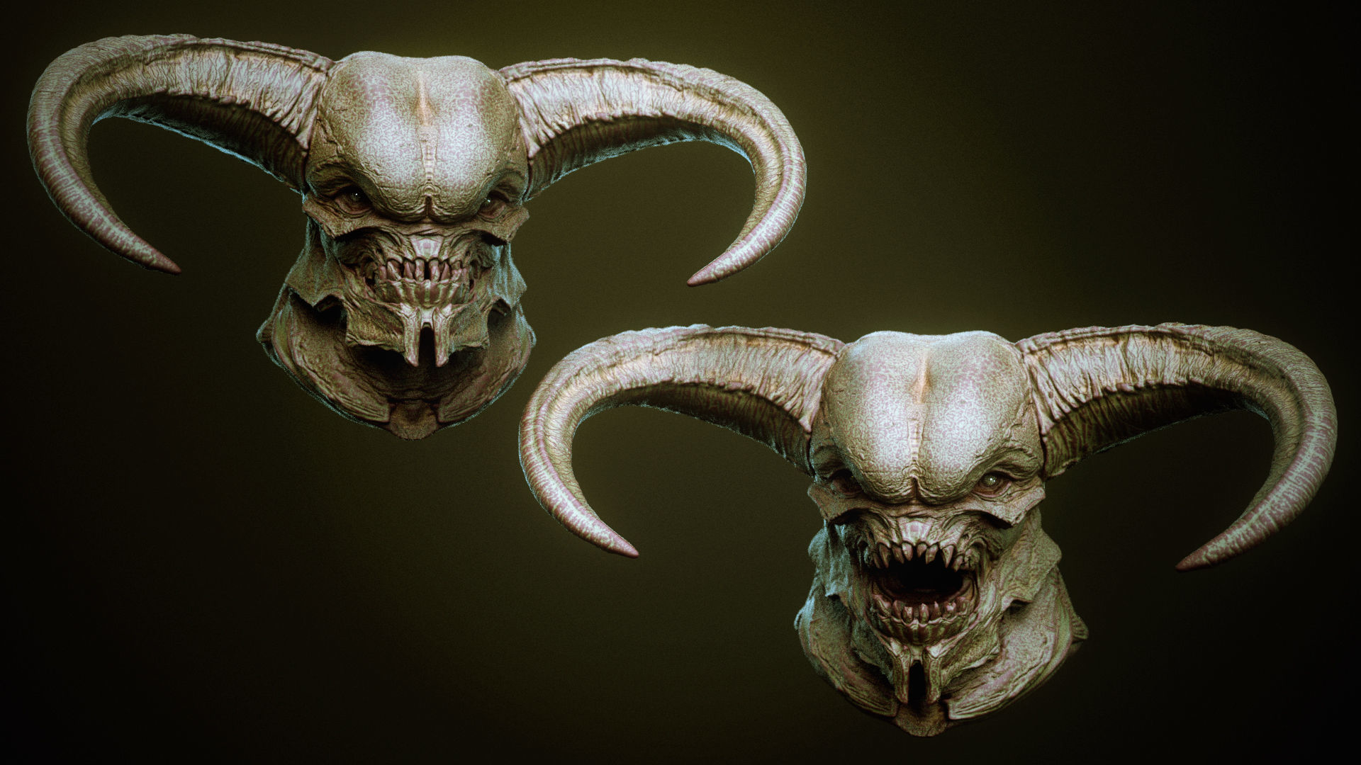 DEMON part one 52 Heads with Blendshapes 3D model | CGTrader