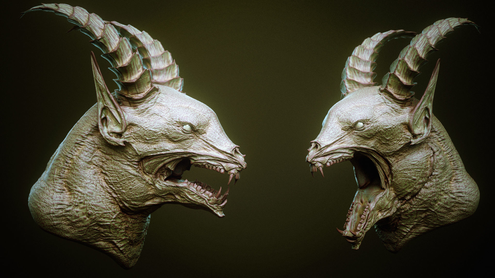 DEMON part one 52 Heads with Blendshapes 3D model | CGTrader