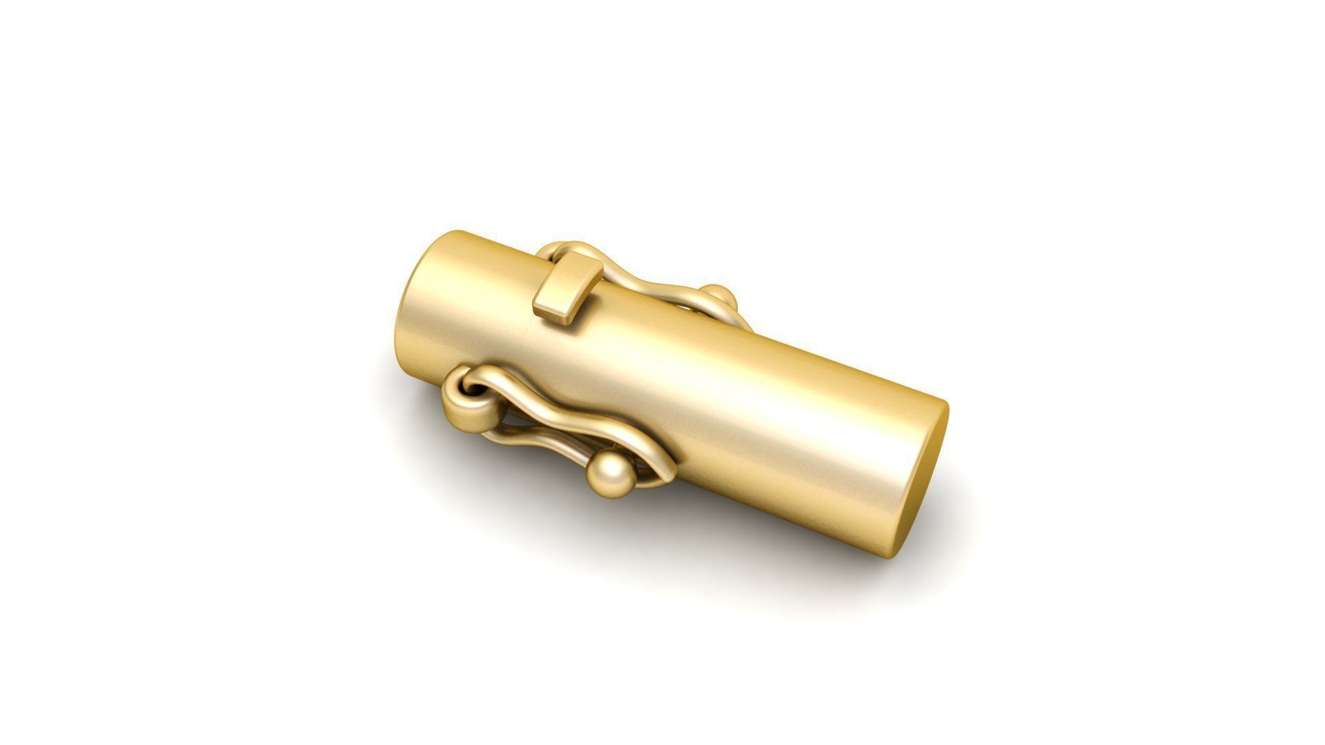 6mm Plain Gold Round Lock Type 2 3D model 3D printable | CGTrader