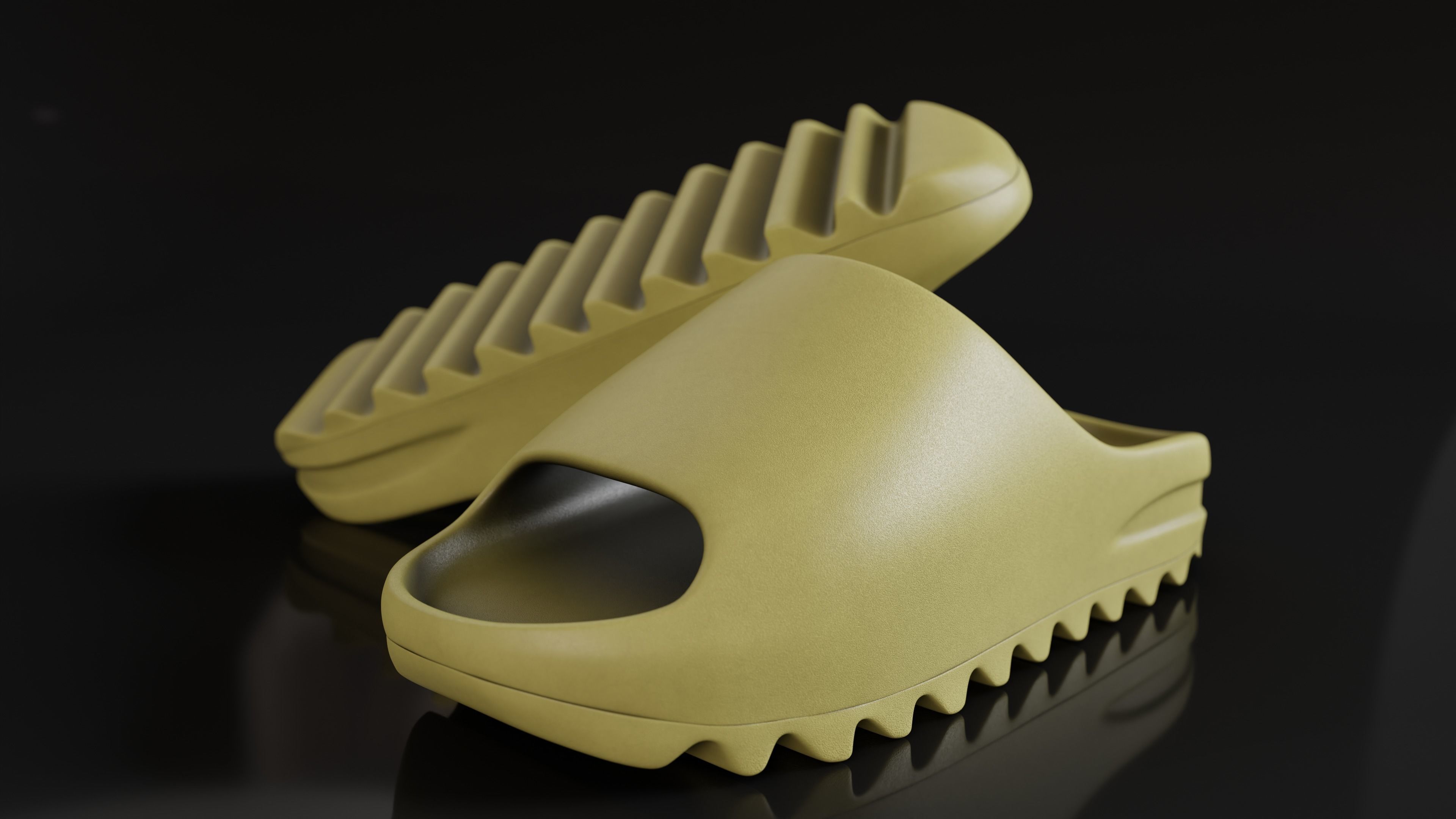 3D model Adidas Yeezy sliders shoe VR / AR / low-poly | CGTrader