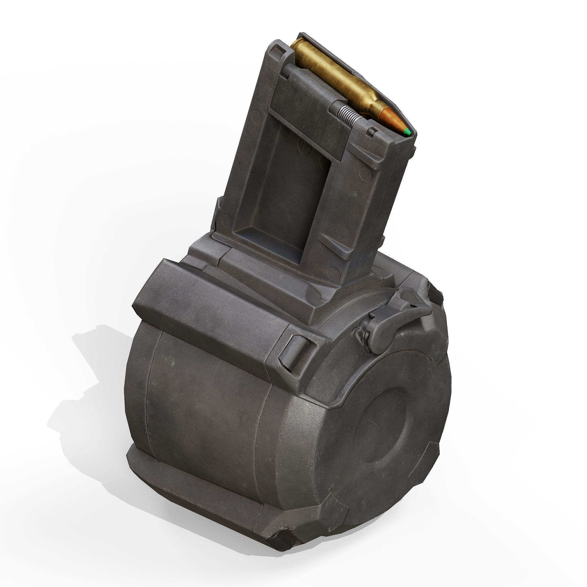 3D model AR15 Drum Mag VR / AR / low-poly | CGTrader