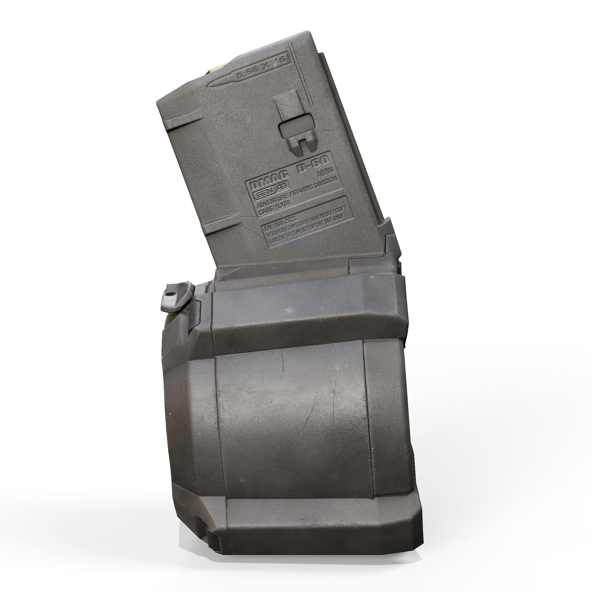 3D model AR15 Drum Mag VR / AR / low-poly | CGTrader