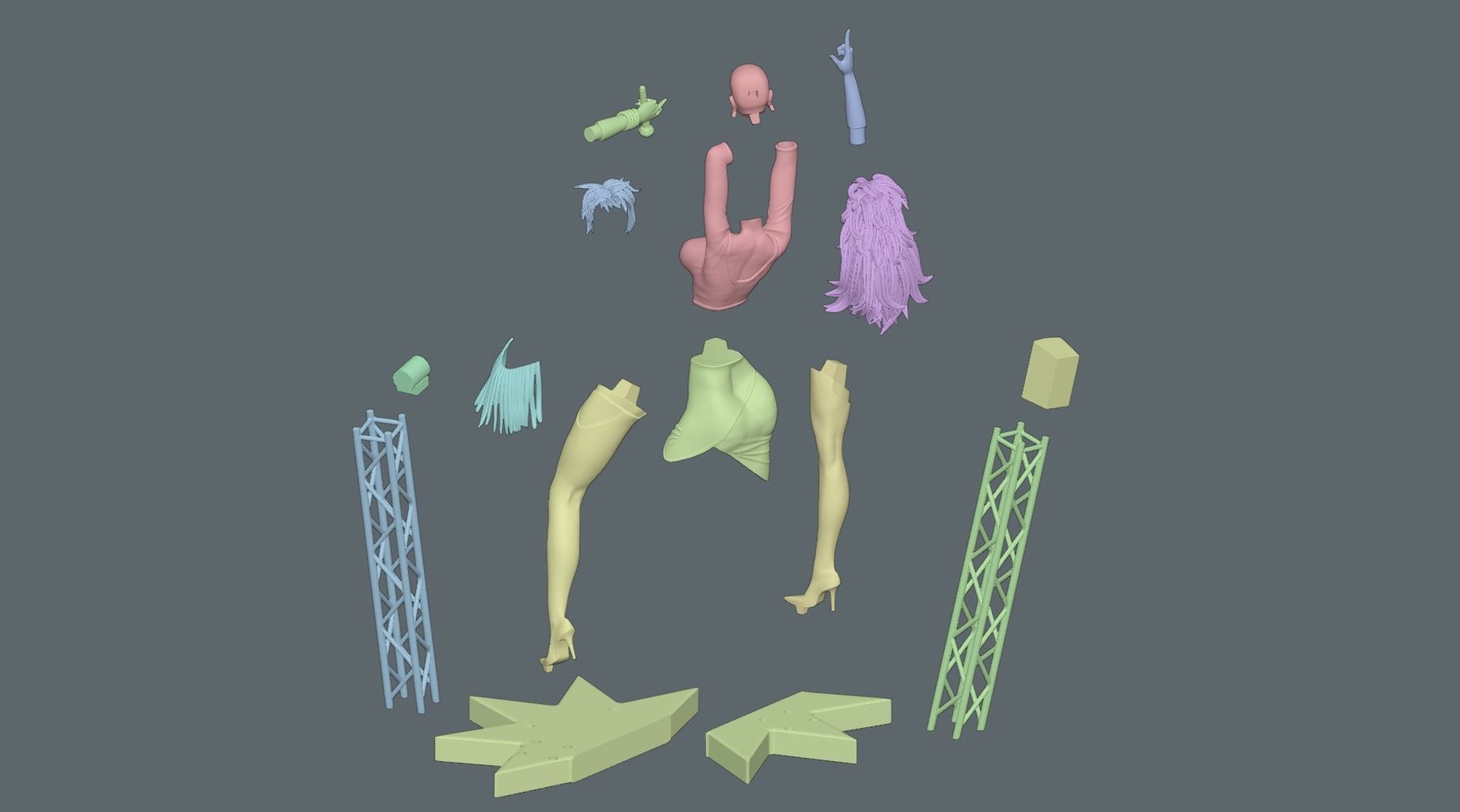 Jem and the Holograms - 1to10 STL file 3D model 3D printable | CGTrader