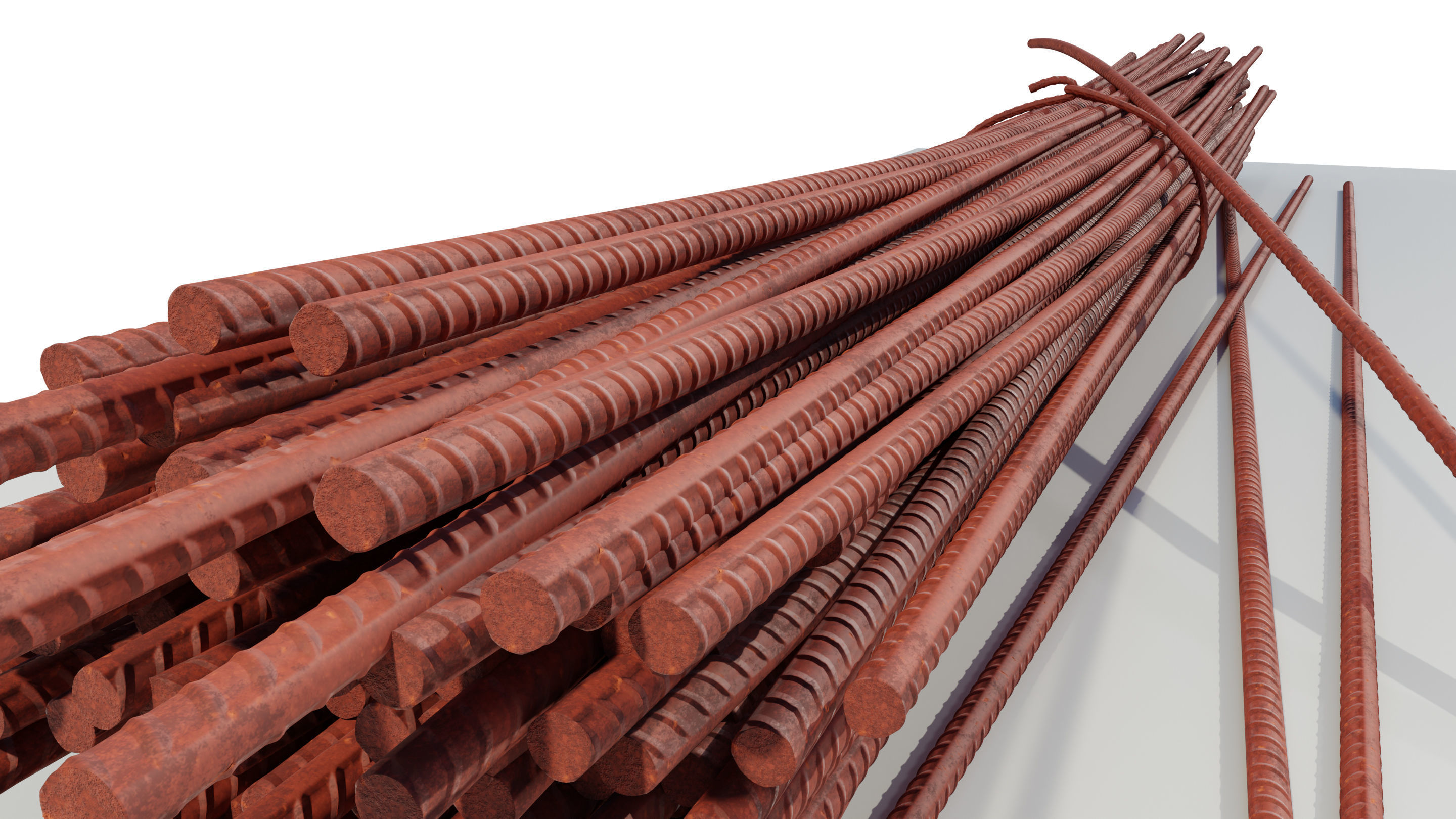 Rusty Concrete Reinforcing Bar 3D model | CGTrader