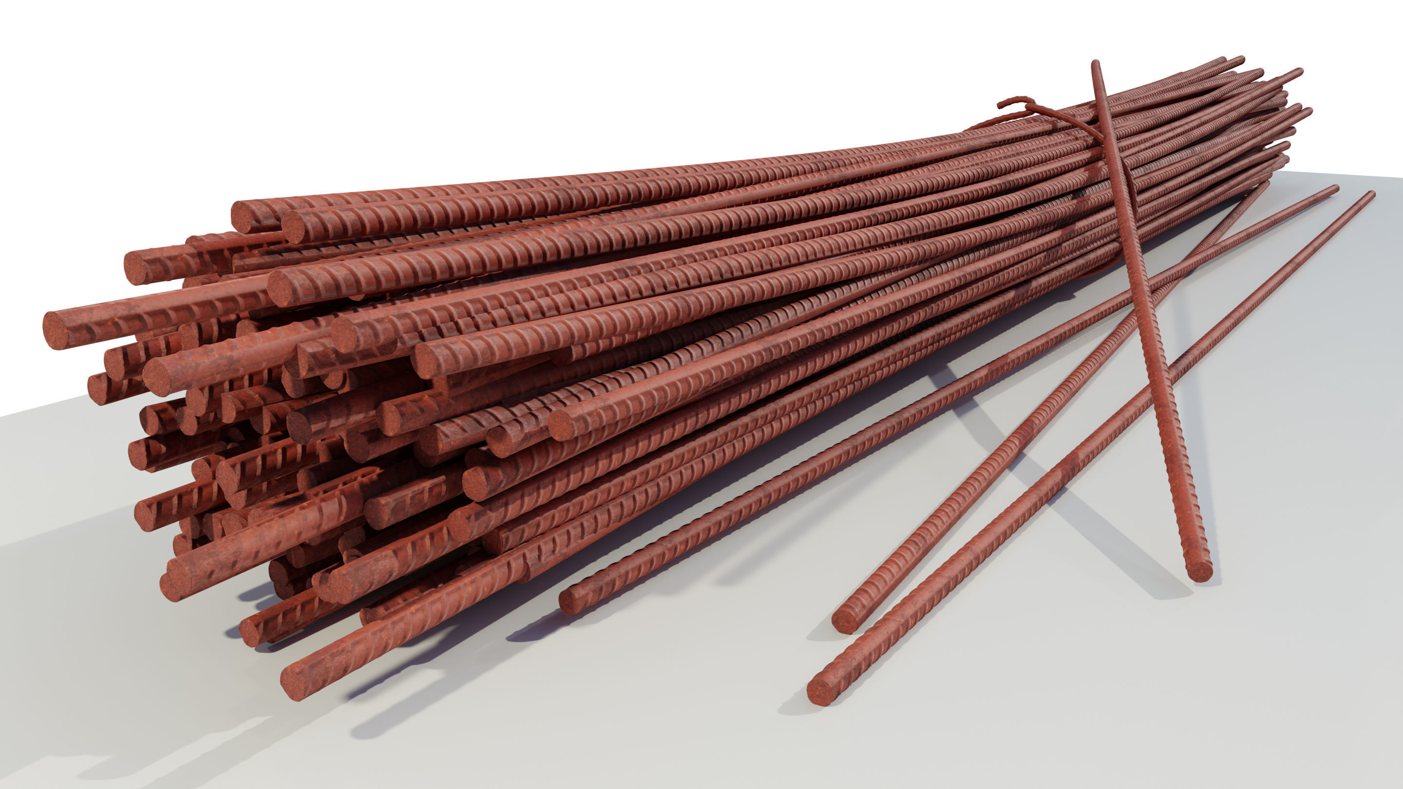 Rusty Concrete Reinforcing Bar 3D model | CGTrader