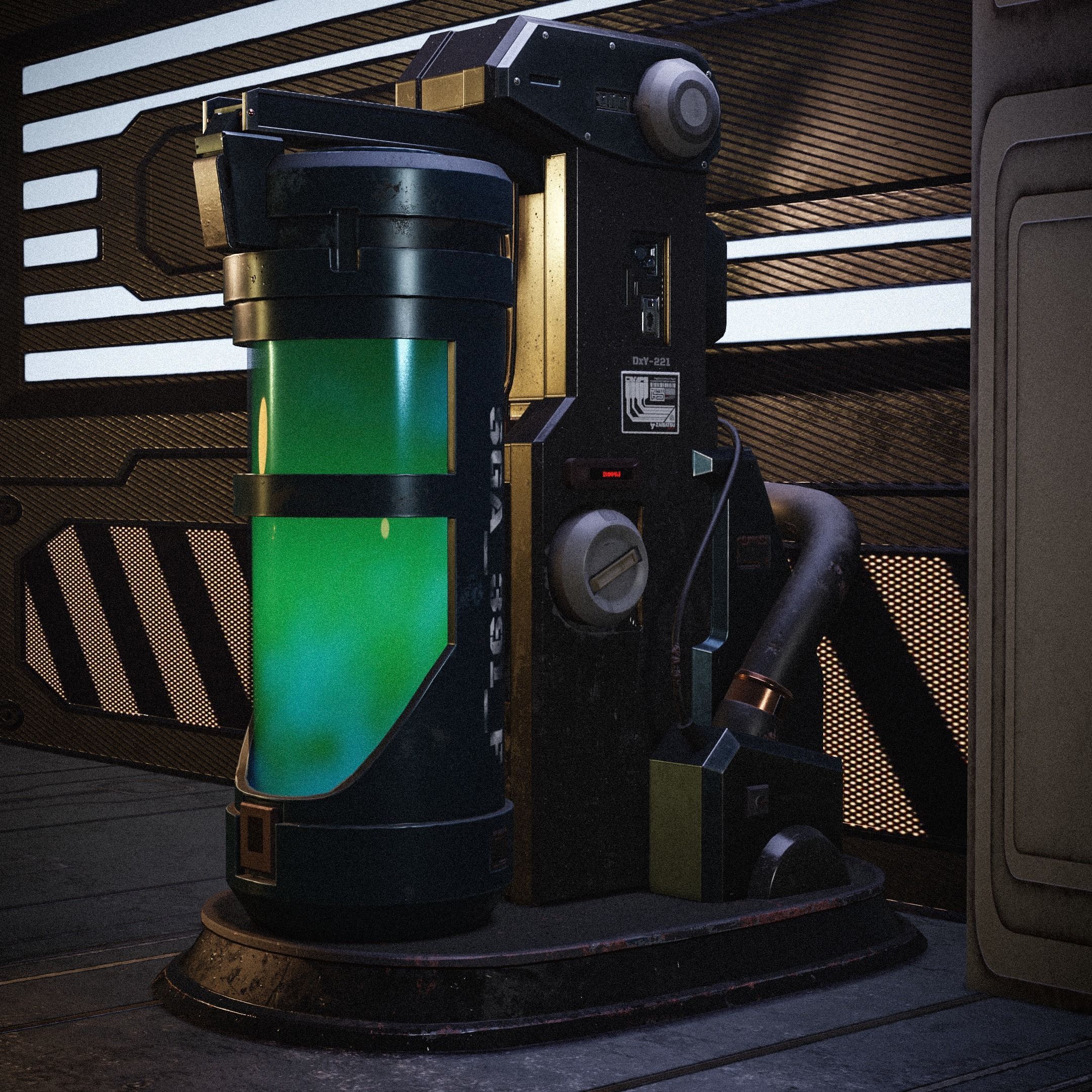 3D model Cryopod Sci Fi low poly VR / AR / low-poly | CGTrader